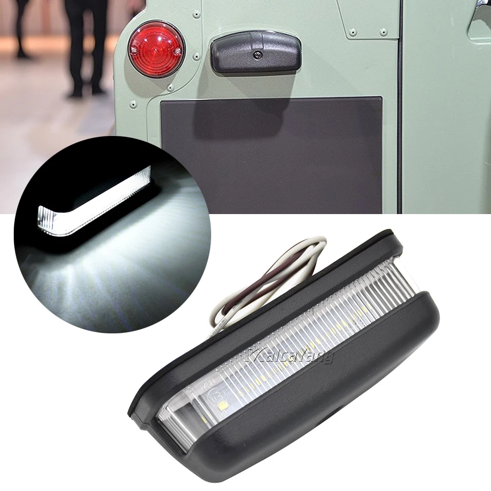 1PC LED License Number Plate Light For Land Rover Defender 90 110 White ...