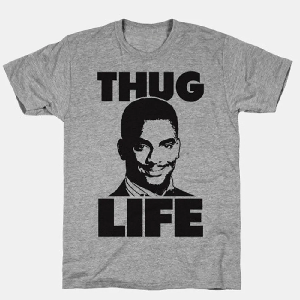 Thug Life Of Handsome T shirt Men Print Custom casual tee 100% Cotton ...