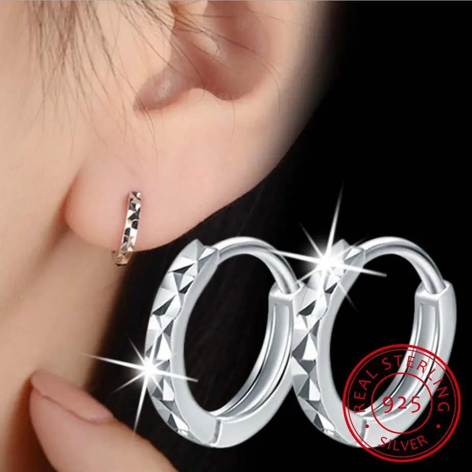 Pendientes-de-aro-peque-os-de-Plata-de-Ley-925-para-mujer-aretes-peque ...