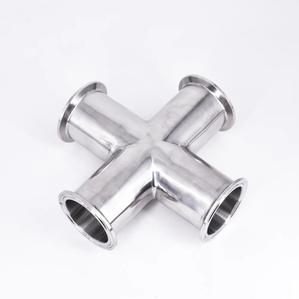 45mm 1-3/4" Pipe Od X 2" Tri Clamp Cross 4 Ways Splitter Sus 304 ...