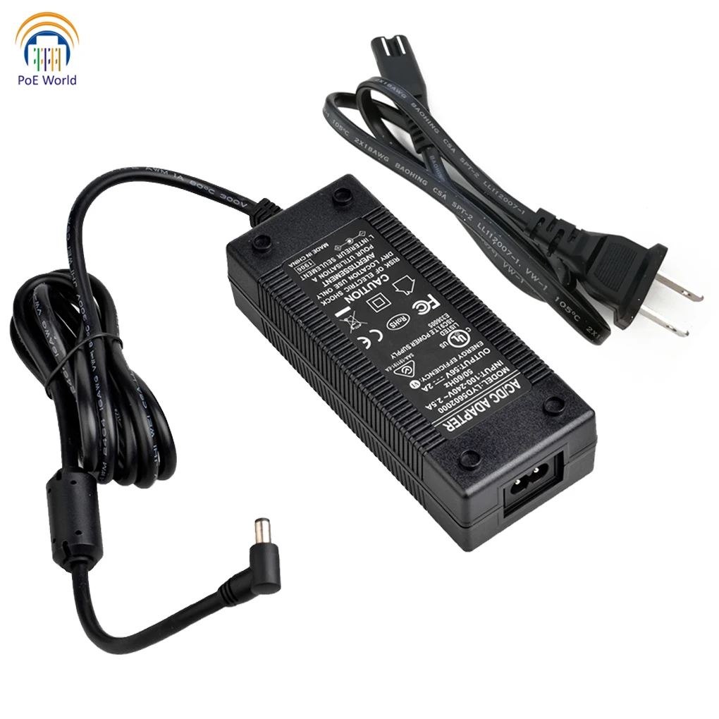 56-volt-120-watt-power-supply-for-PoE-injectors-POE-power-adapter-with ...
