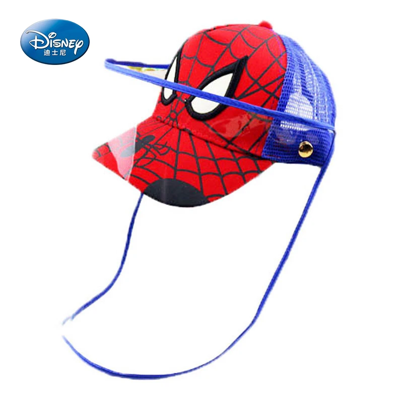 Marvel Anime Spiderman Baby Hat Summer Removable Protective Cap Kids ...