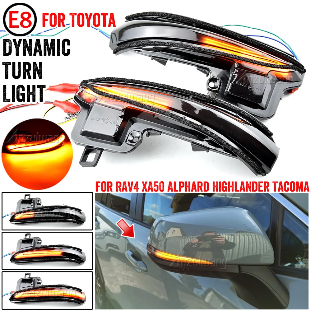 Side Mirror LED Dynamic Turn Signal Light Sequential Lamp For Toyota ...
