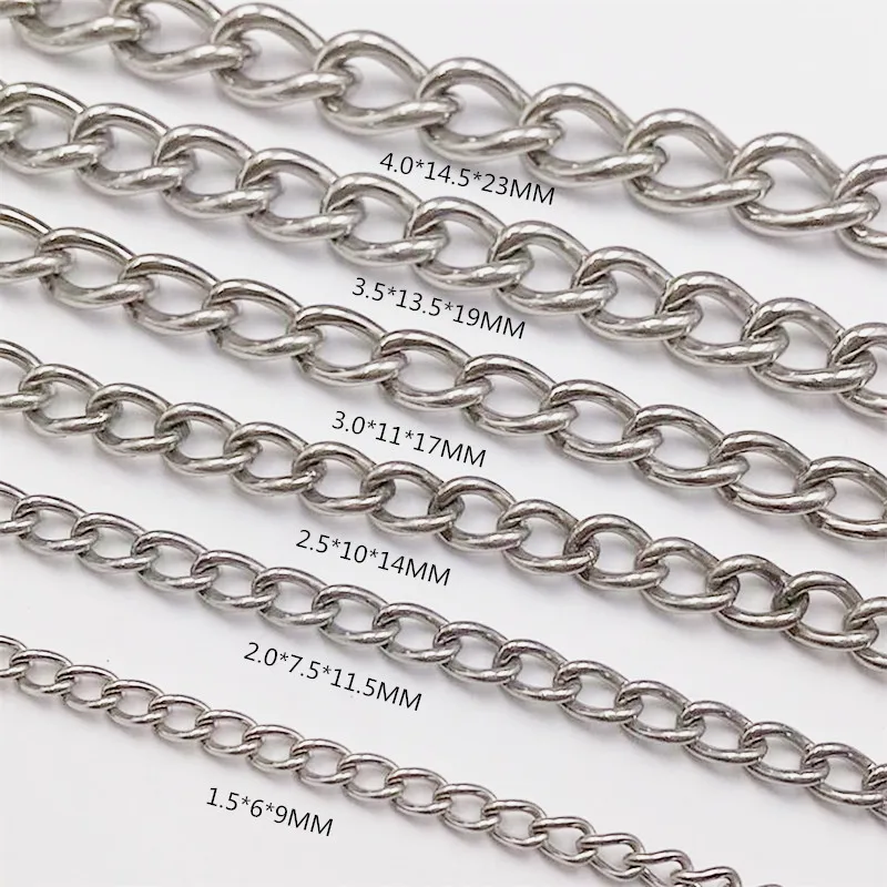 HQ LC02 1.2-4MM Dia Welded SS304 Stainless Steel Twist Link Chain for ...