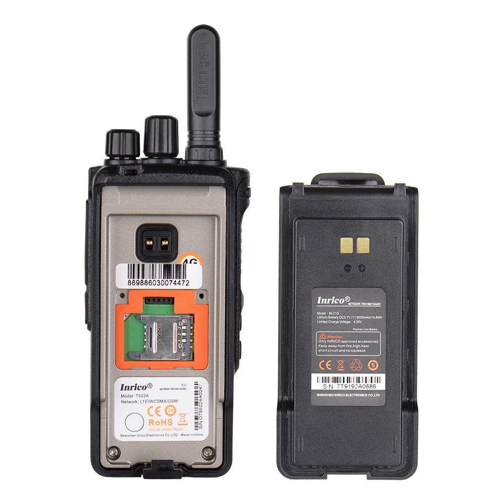 Inrico T522A Walkie Talkie Accessories for T522A Zello Network Radio ...