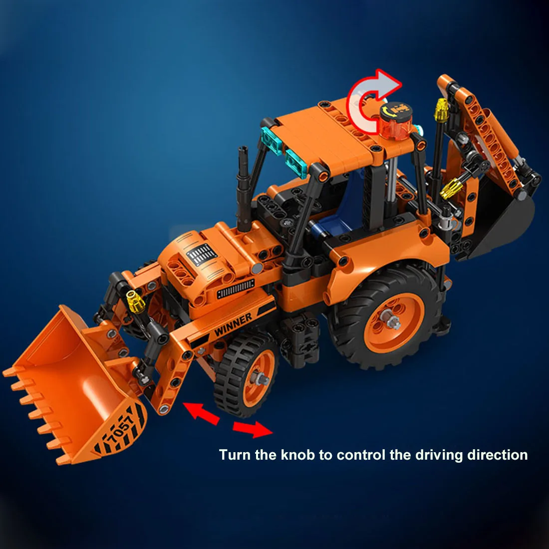 Blue Lego Tractor Loader