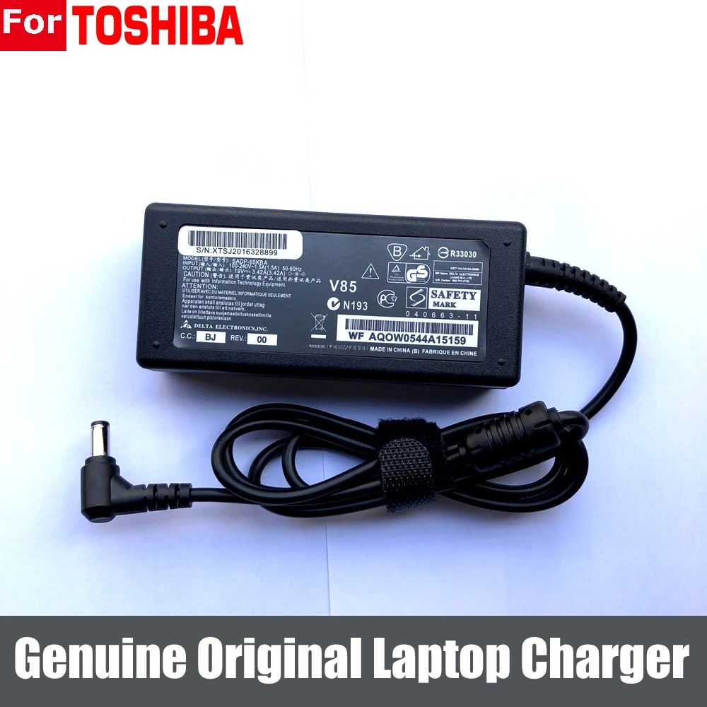Original 65W 19V 3.42A AC Adapter Charger Power For Toshiba PA3396U ...