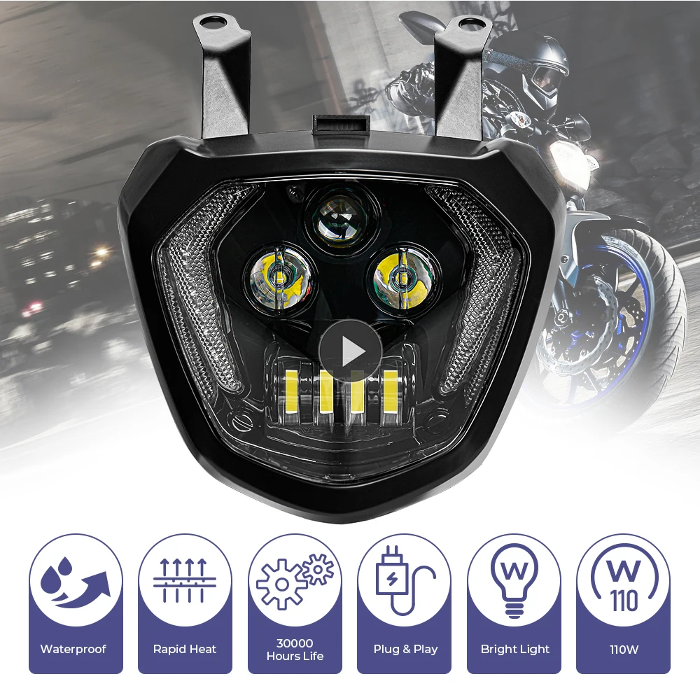 Motorcycle Light For YAMAHA MT07 FZ07 MT 07 MT 07 LED Headlight Lamp ...