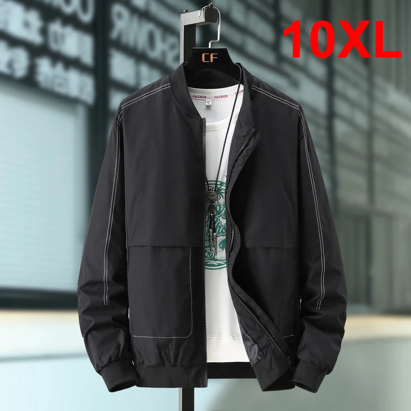 9XL 10XL Plus Size Jackets Men Autumn Windbreaker Coats Bomber Jacket ...