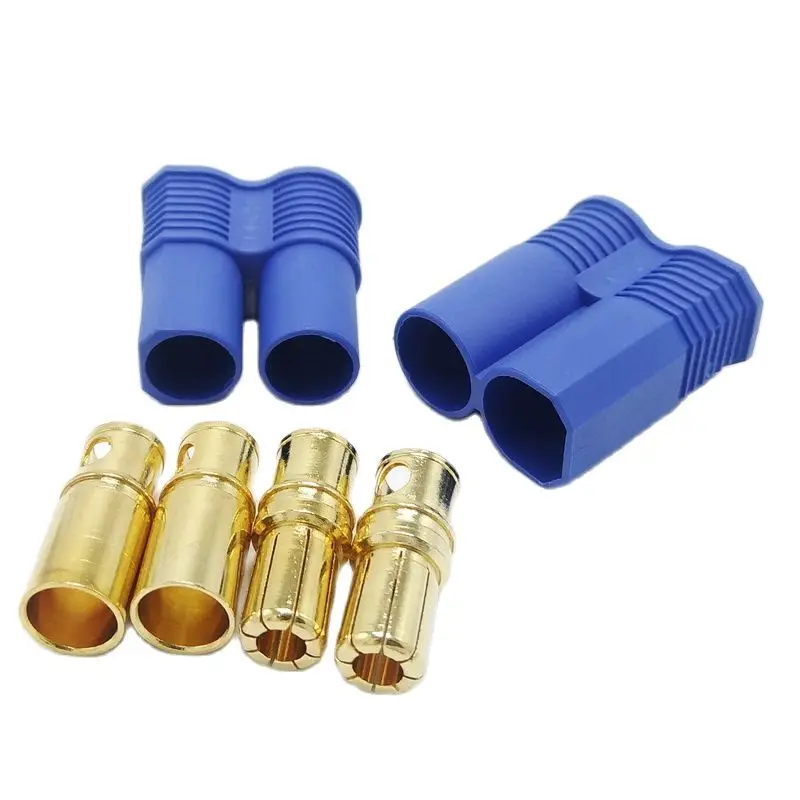EC8 Connector Plug Socket 8mm High Current Double Blue Banana Connector ...