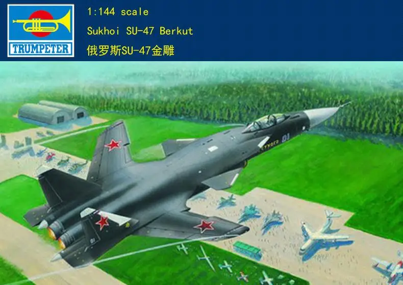 Kit-de-modelo-Trumpeter-01324-a-escala-1-144-Sukhoi-SU-47-Berkut ...
