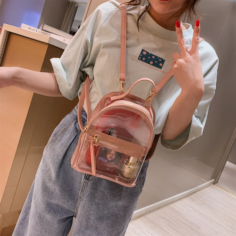 2020 Fashion Transparent Backpack Clear See Through School Girl New ...