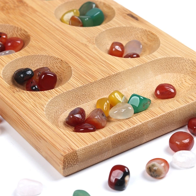 Wooden Mancala Puzzle Gem Board Game Logical Thinking Training Chess ...