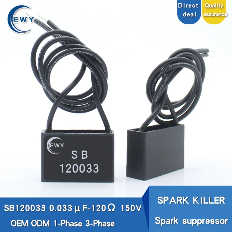 Spark Killer Sb120033 Single Phase Spark Quencher 0.033uf120r 150v ...