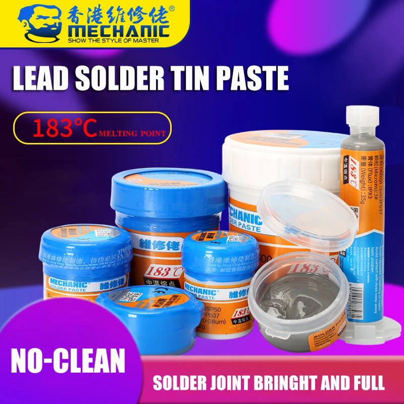 MECHANIC Solder Tin Paste 183C Melting Point Welding Flux Soldering ...