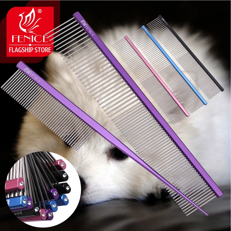 Fenice Metal Comb For Dogs Stainless Steel Pet Dog Cat Pin Comb Hair ...
