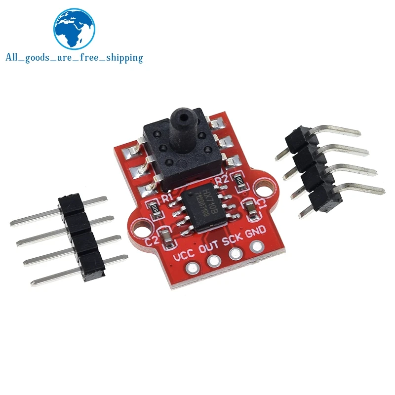 TZT DC 3.3V 5V 0-40KPa Pressure Sensor Module Connect 2.5mm Soft Tube ...