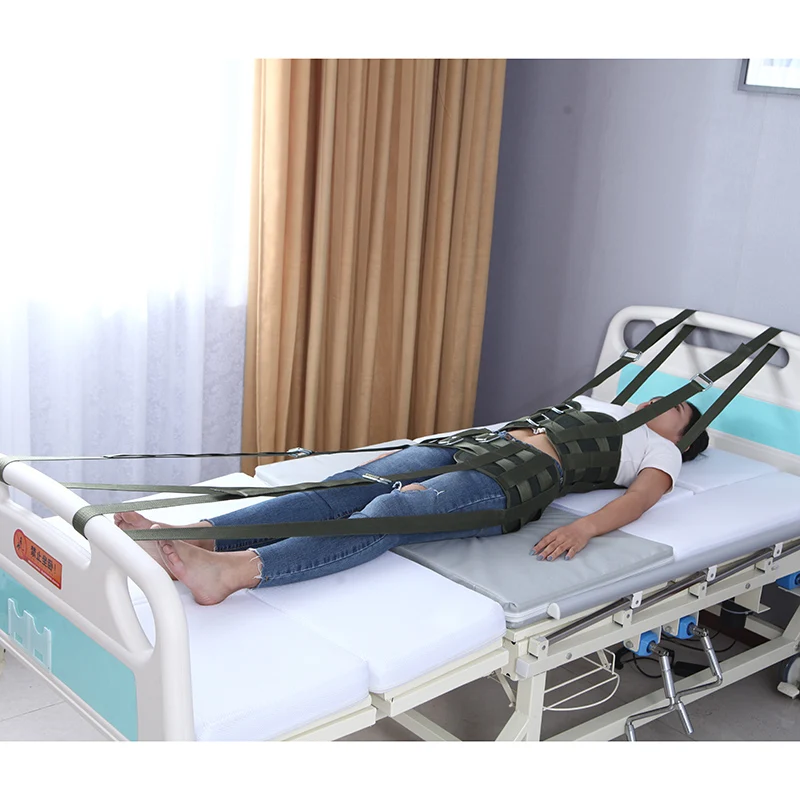 Widened lumbar traction device traction frame household belt pelvic ...