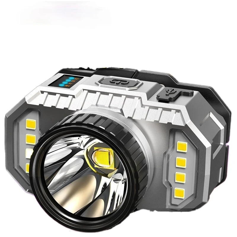 Led-Super-Bright-Headlamp-Rechargeable-High-Light-Mineral-Lamp-High ...