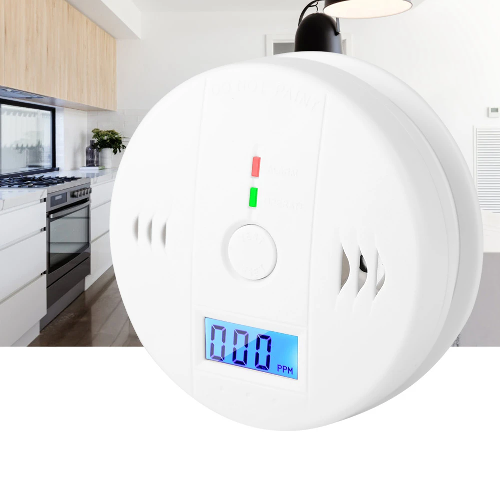 Carbon Monoxide Alarm LCD CO2 Smoke Poisoning Gas Warning Detector ...