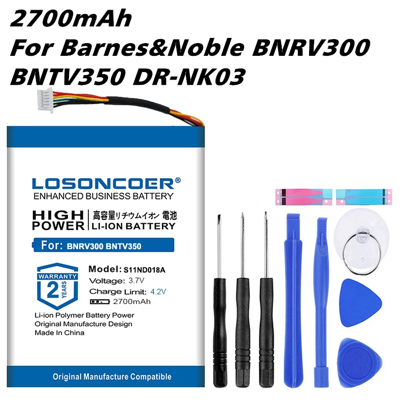 DR-NK03 MLP305787 S11ND018A Battery For Barnes & Noble BNRV300 BNTV350 ...