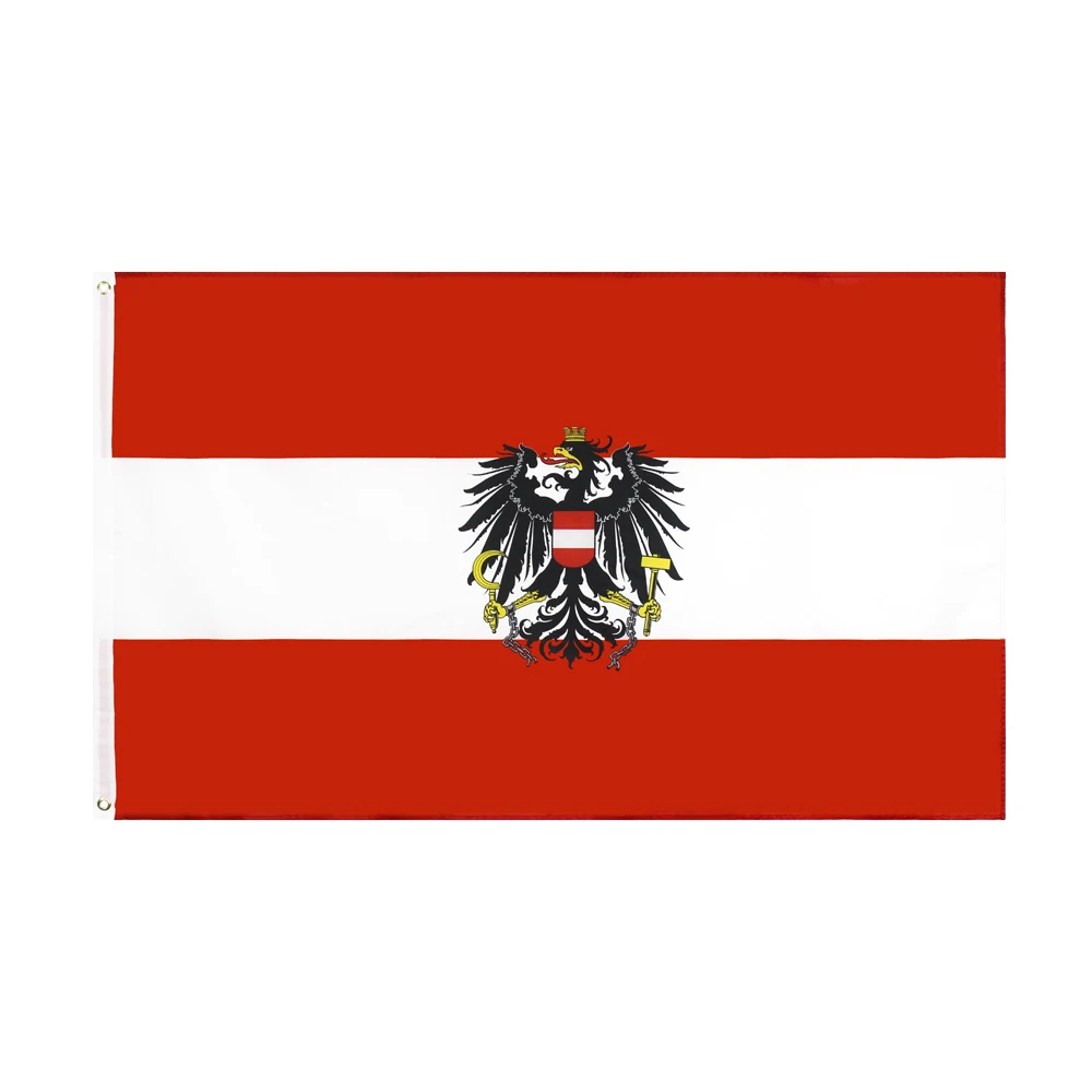 90x150cm Austria Eagle Flags and Banners National with Coat of Arms Emblem