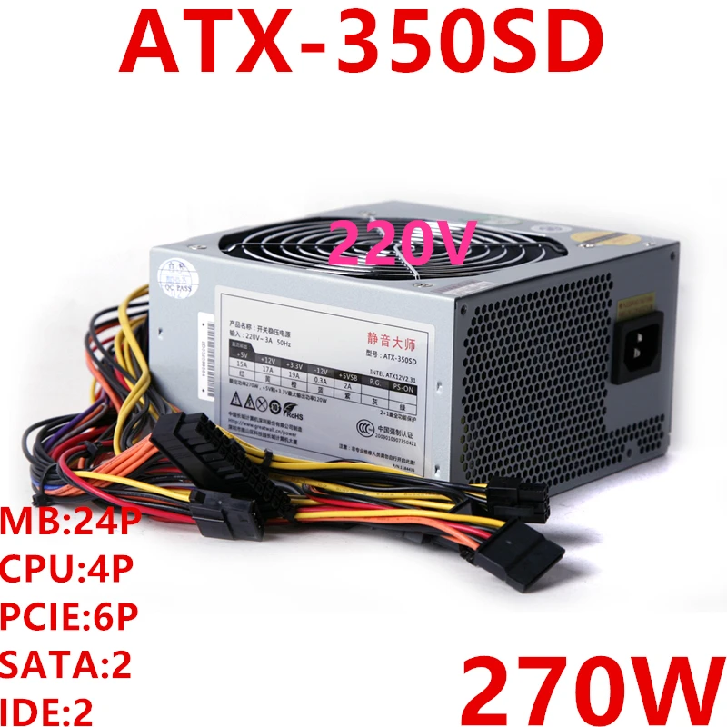Original PSU For Greatwall ATX Rated 270W Switching Power Supply ATX-350SD - Serverpowersupply