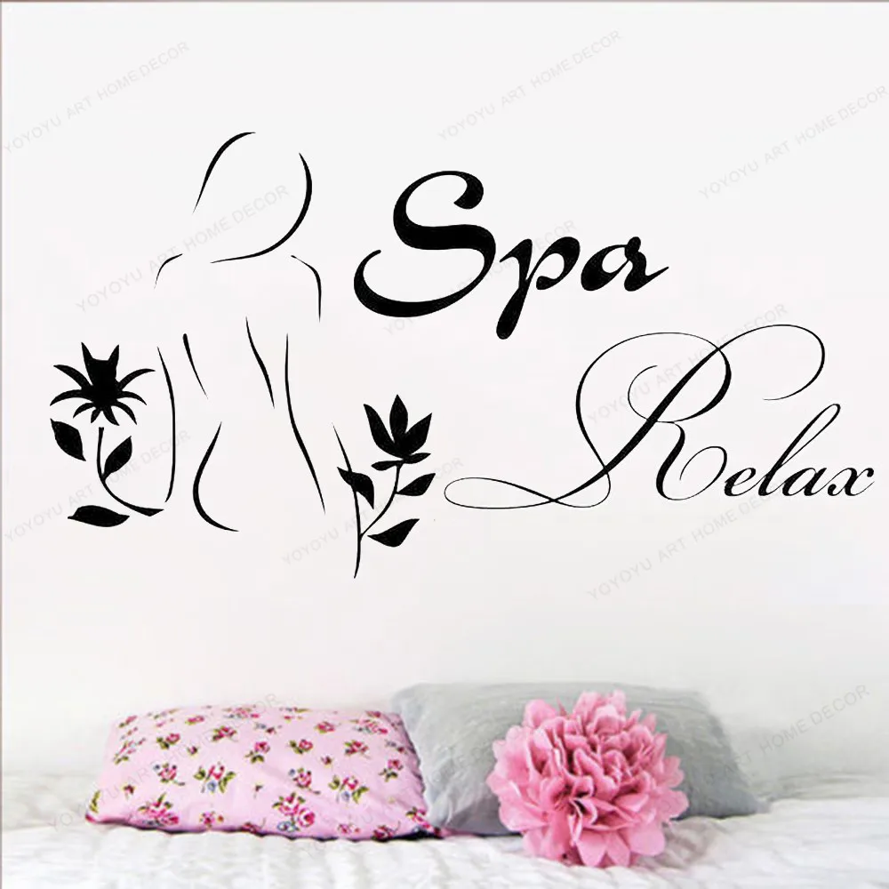 Beauty-Spa-Salon-Wall-Vinyl-Sticker-Girl-Woman-Cosmetic-Relaxation-wall ...