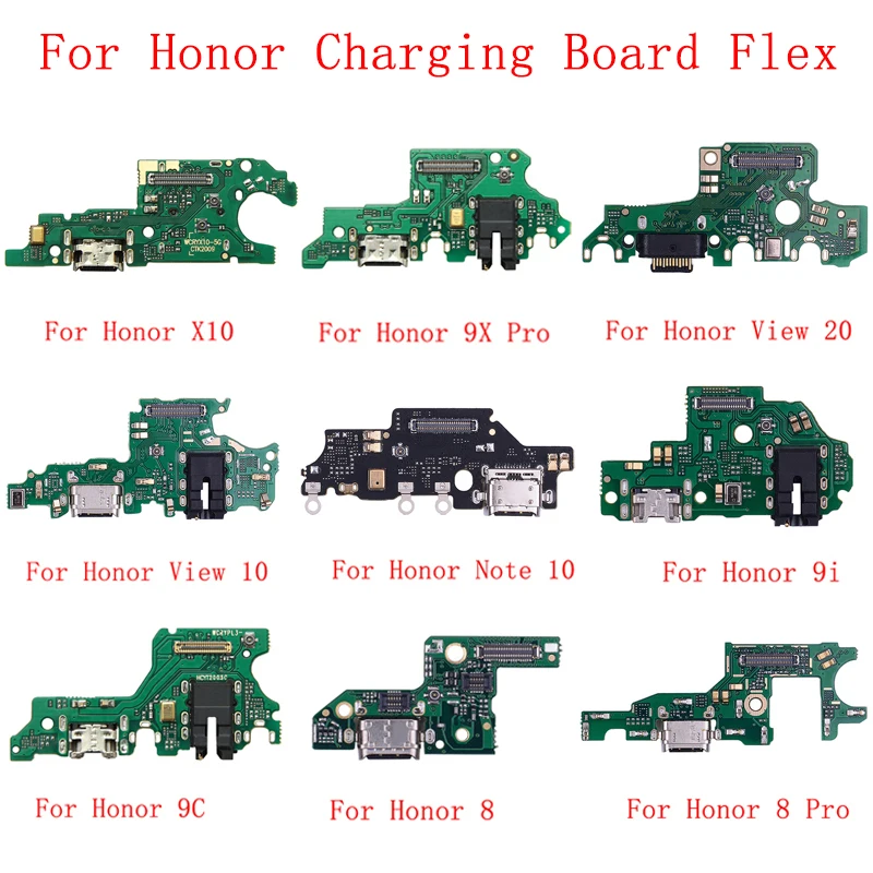 Usb Charging Dock Port Connector Board Flex Cable For Huawei Honor X10 9x Pro View 20 10 9i 9c 8 ...