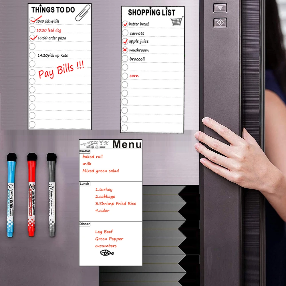Aimants,Tableau blanc magnétique effaçable à sec pour réfrigérateur ...