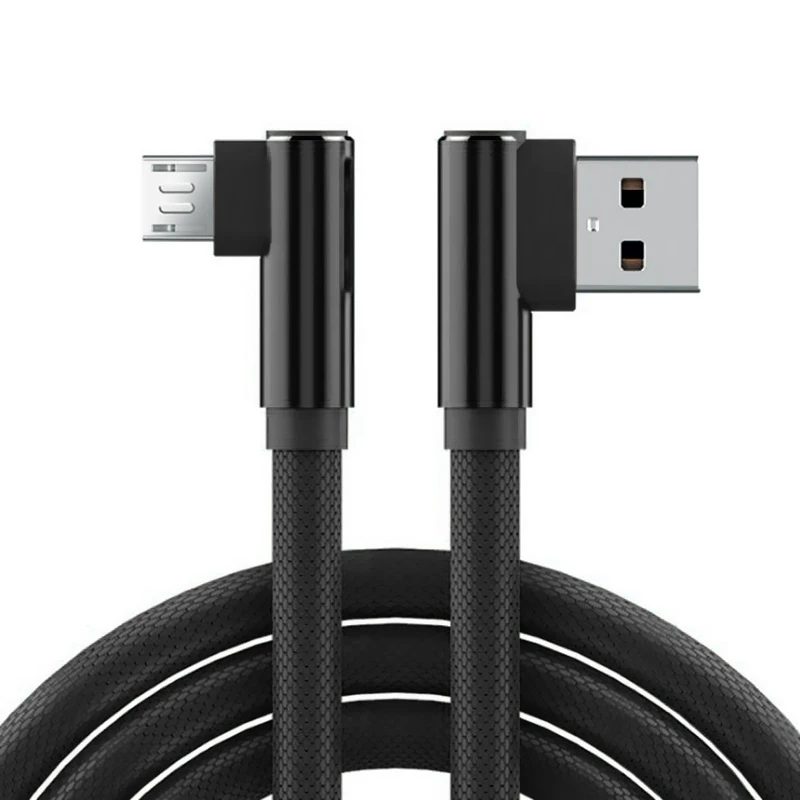 Micro USB кабель 90 градусов USB зарядное устройство 2.4A Быстрый ...
