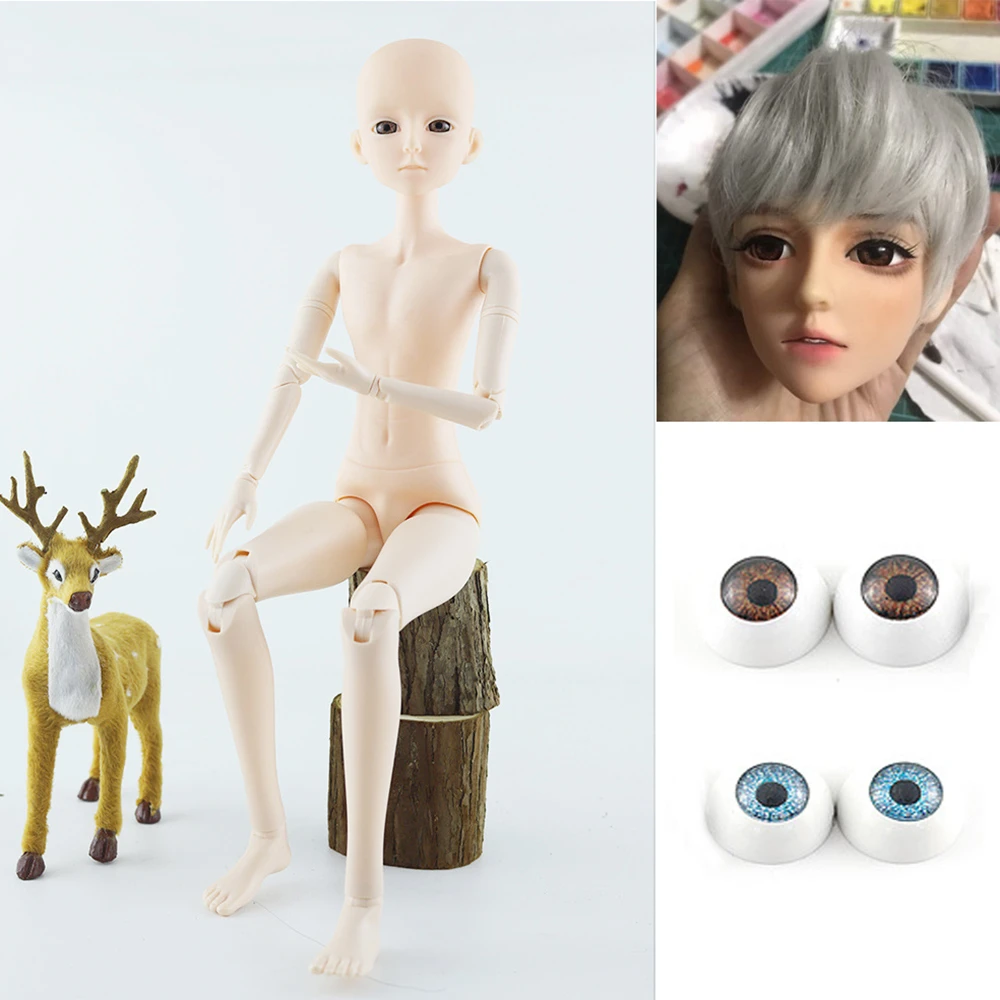 1/3 Boy Bjd 60cm Doll With 3d Eyes Nude Body Normal Skin Male Body Without Makeup 21 Movable ...