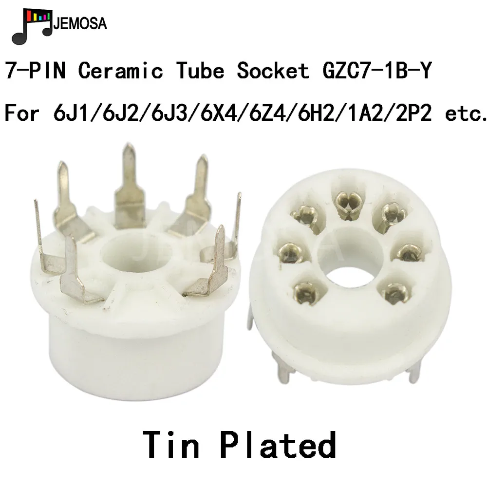 10PCS Ceramic Vacuum Tube Socket 7 pin Valve Base GZC7 1B Y for B&W ...