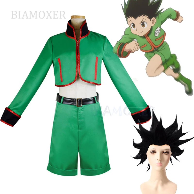 Gon Freecss Cosplay Costume Hunter X Hunter Top Shorts Cosplay Wig Free ...