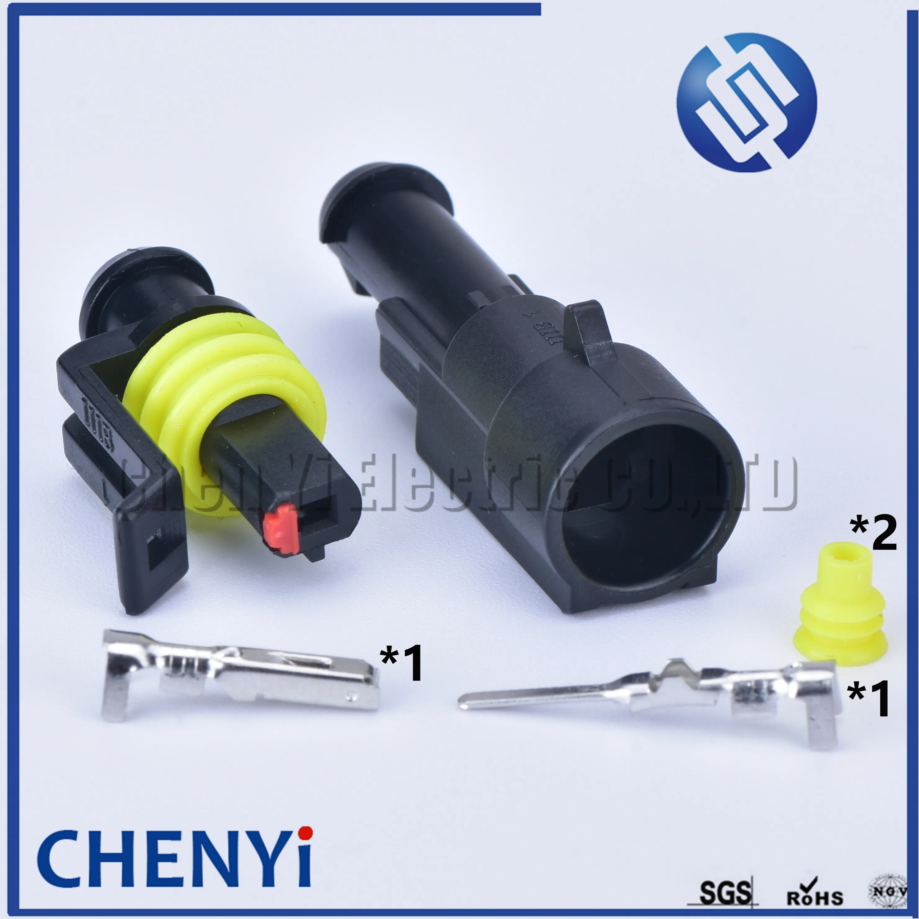 5-Sets-1-pin-AMP-Tyco-Super-Sealed-Electrical-Wire-automotive-Connector ...