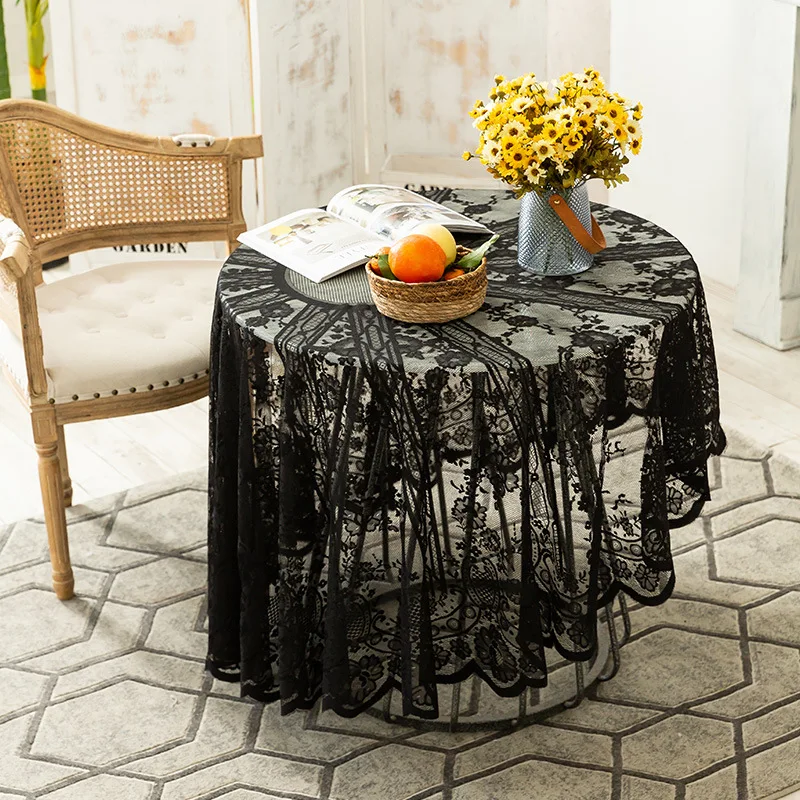 Black Lace Tablecloth