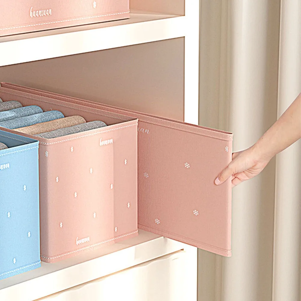 ORGANISATEUR DE TIROIR,blue 6 girds--Boîte de rangement pour jean ...