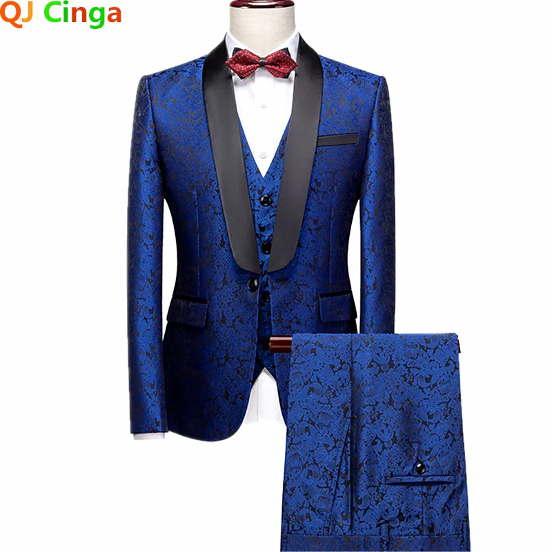 Royal Blue And Silver Wedding Suits