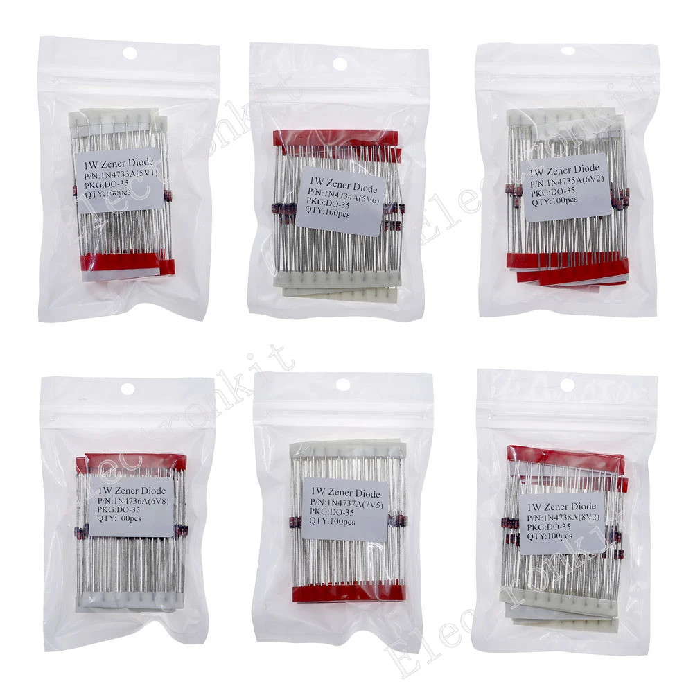 1w Zener Diode (3v 3.3v 3.6v 3.9v 4.3v 5.1v 5.6v 7.5v 8.2v 9.1v 10v 12v ...