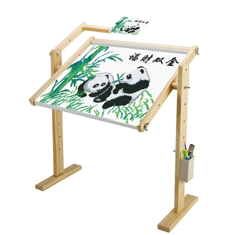 Adjustable Solid Wood Cross Stitch Rack Wooden Stand Desktop Cross ...
