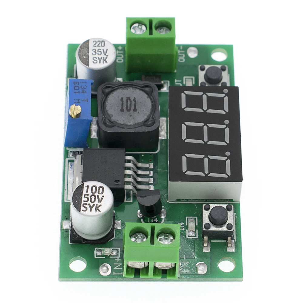 LM2596 BUCK 3A DC-DC Voltage Adjustable Step-Down Power Module + Red LED Voltmeter LM2596S-ADJ 4 ...