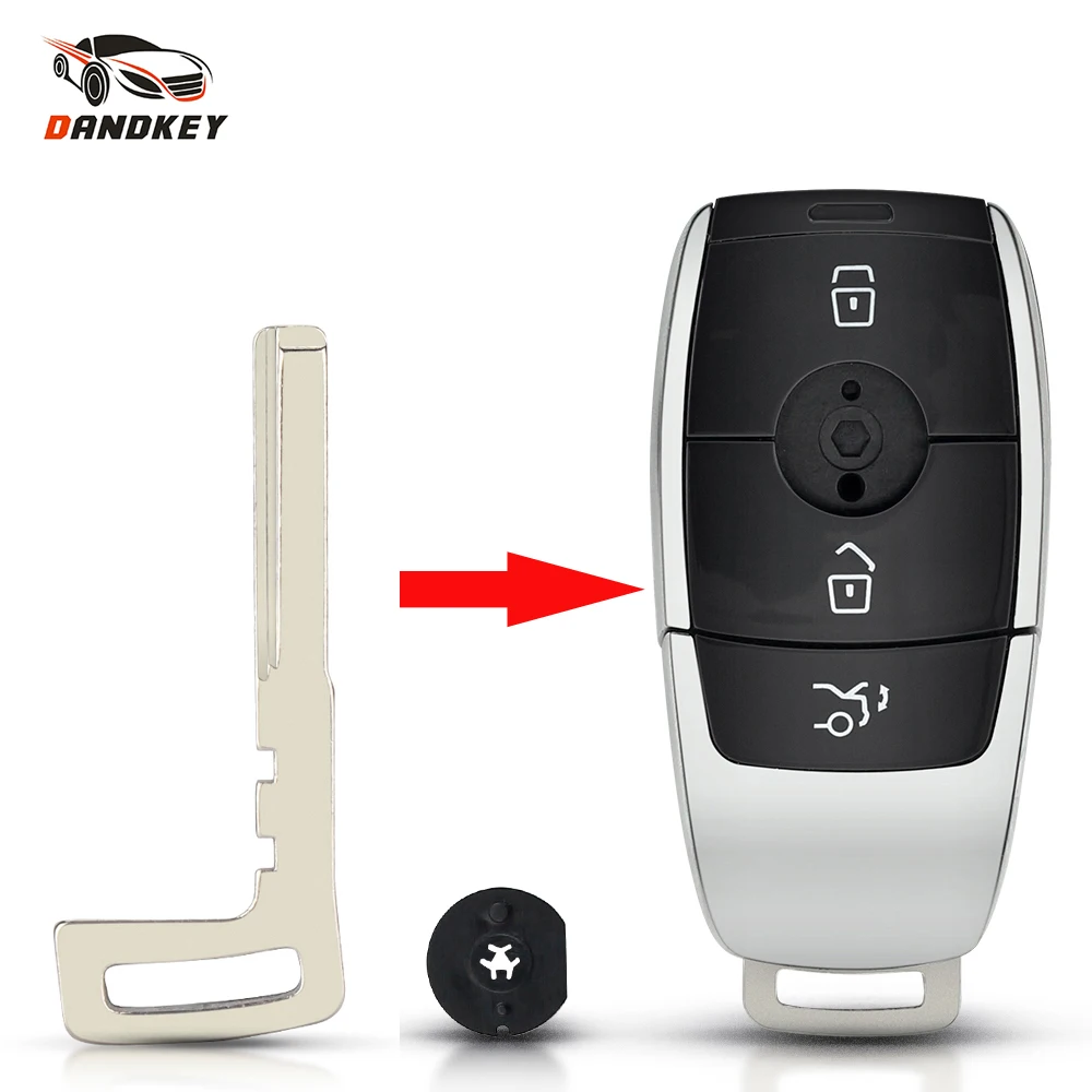 KEYYOU Smart Key Blade Blank Uncut Insert For Mercedes Benz E class ...