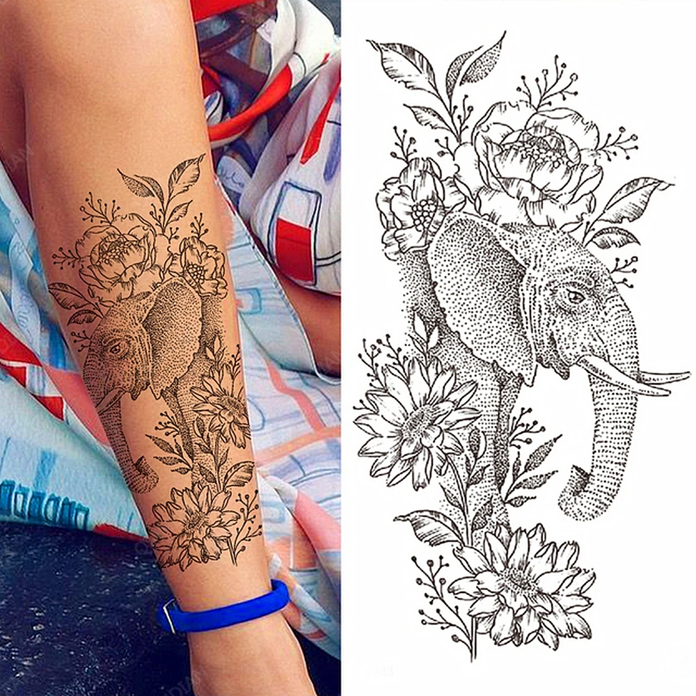 Elephant Tattoos On Thigh