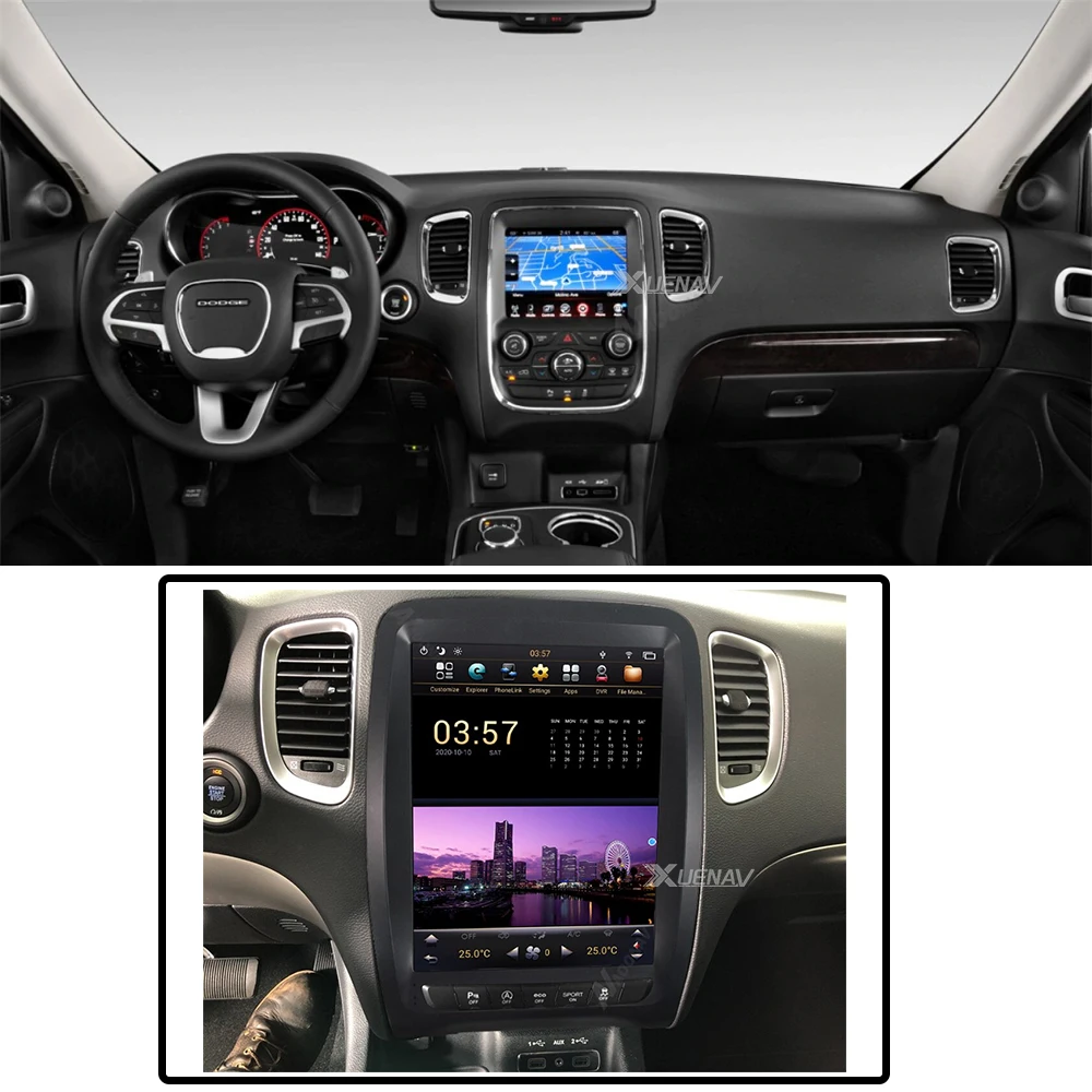 Aucar Tesla Style For Dodge Durango 2012-2020 Android Multimedia Car ...