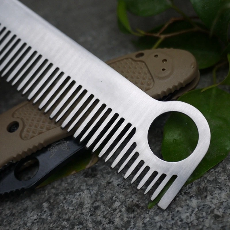 Stainless Steel Hair Combs High Quality Tactical Pocket Comb Health ...