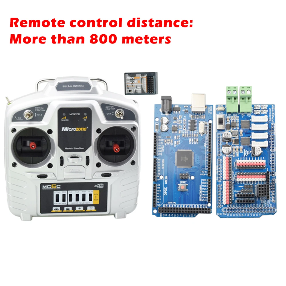 800m Long distance Arduino Remote Control Wireless Robot Kit 6-channel ...