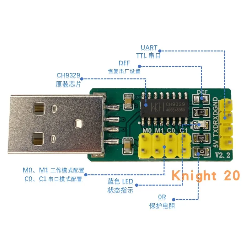 Ch9329 Module Uart/ttl Serial Port To Usb Hid Full Keyboard And Mouse ...