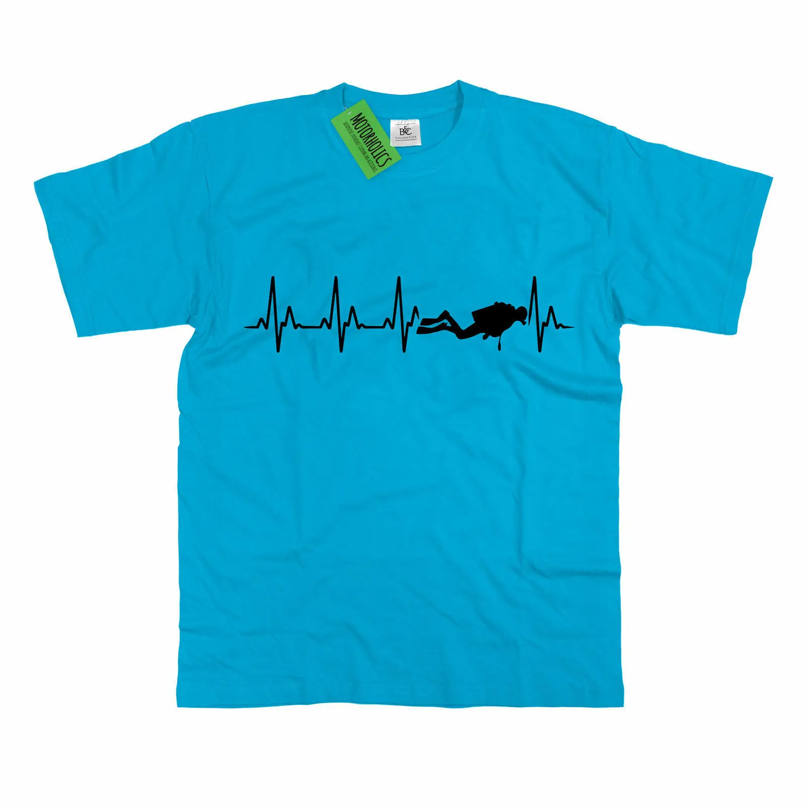 Scuba Diving T Shirt Diver Padi Heart Beat Heartbeat Love Cotton T ...