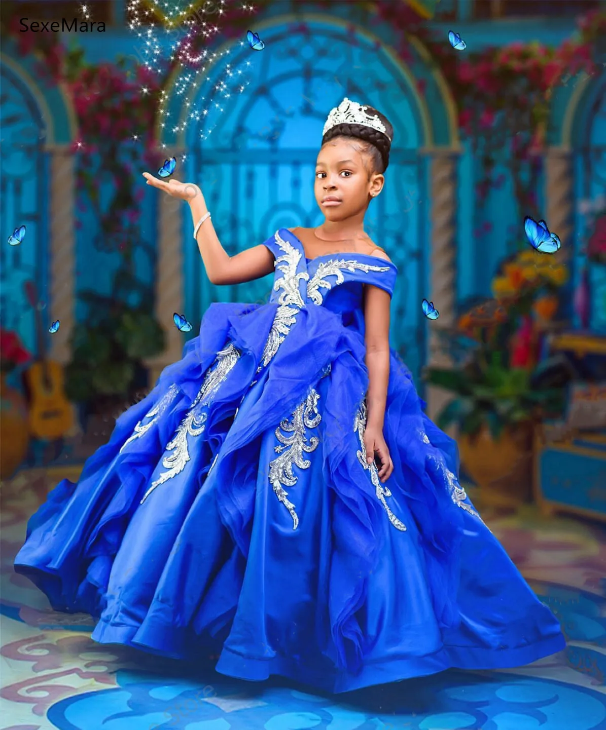 Blue Princess Dresses For Girls