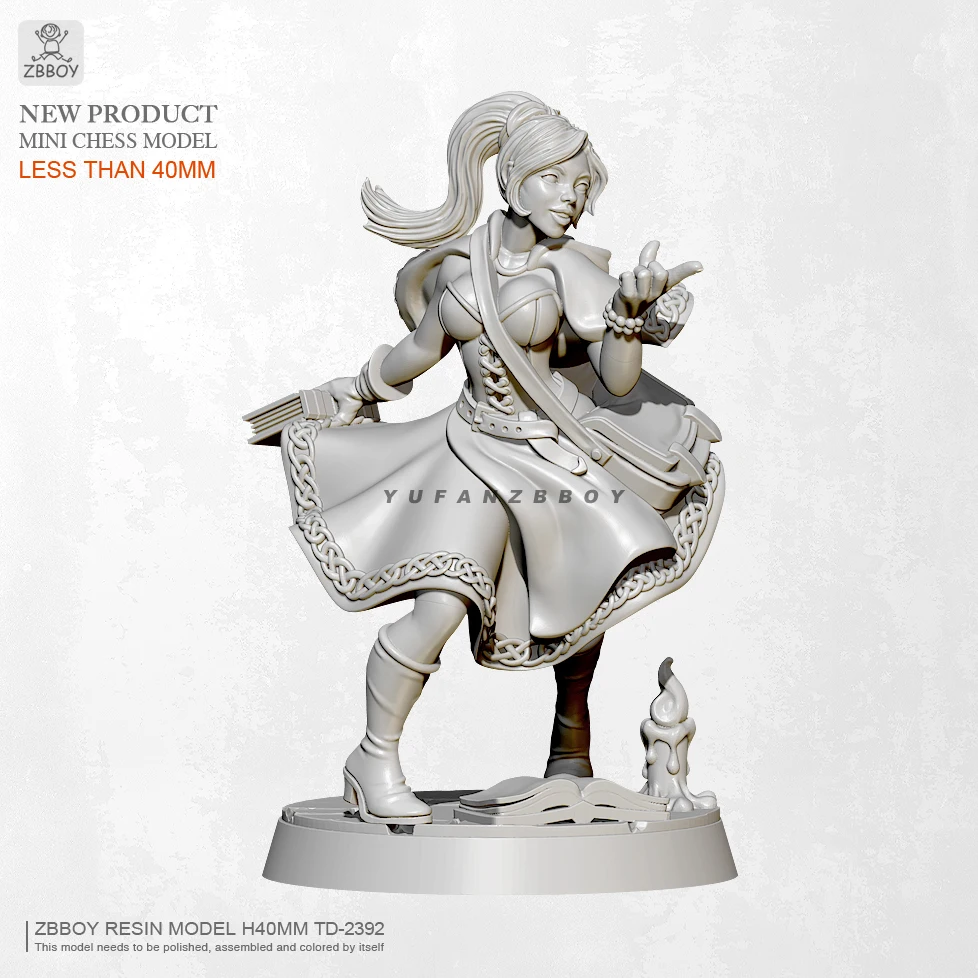 40mm Resin Model Kits Magic Lady Figure Self-assembled Td-2392 - Model ...